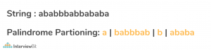 Palindrome Partitioning Problem - InterviewBit