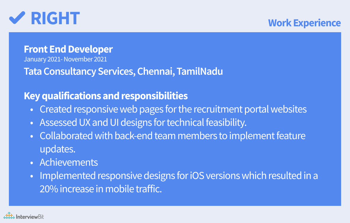 Front-End Developer Resume Sample (PDF): Full Guide and Example ...