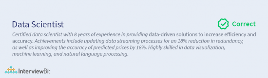 Data Scientist Resume Sample (PDF): Full Guide and Example (2023 ...