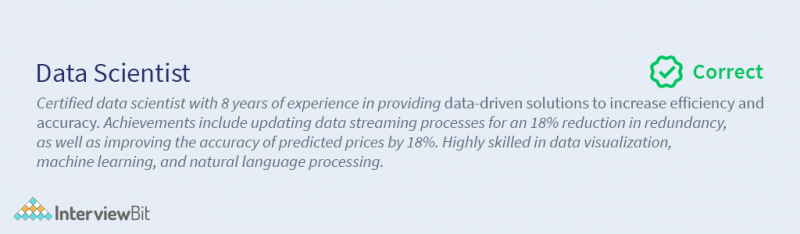 Data Scientist Resume Sample (PDF): Full Guide and Example (2023 ...