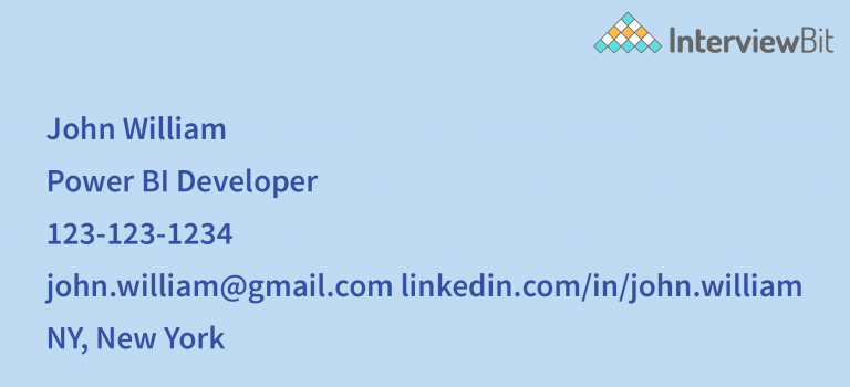 Power BI Resume: Full Guide and Sample [2023] - InterviewBit