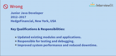 Java Developer Resume - Full Guide and Example - InterviewBit