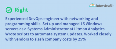 DevOps Engineer Resume – Full Guide and Example - InterviewBit