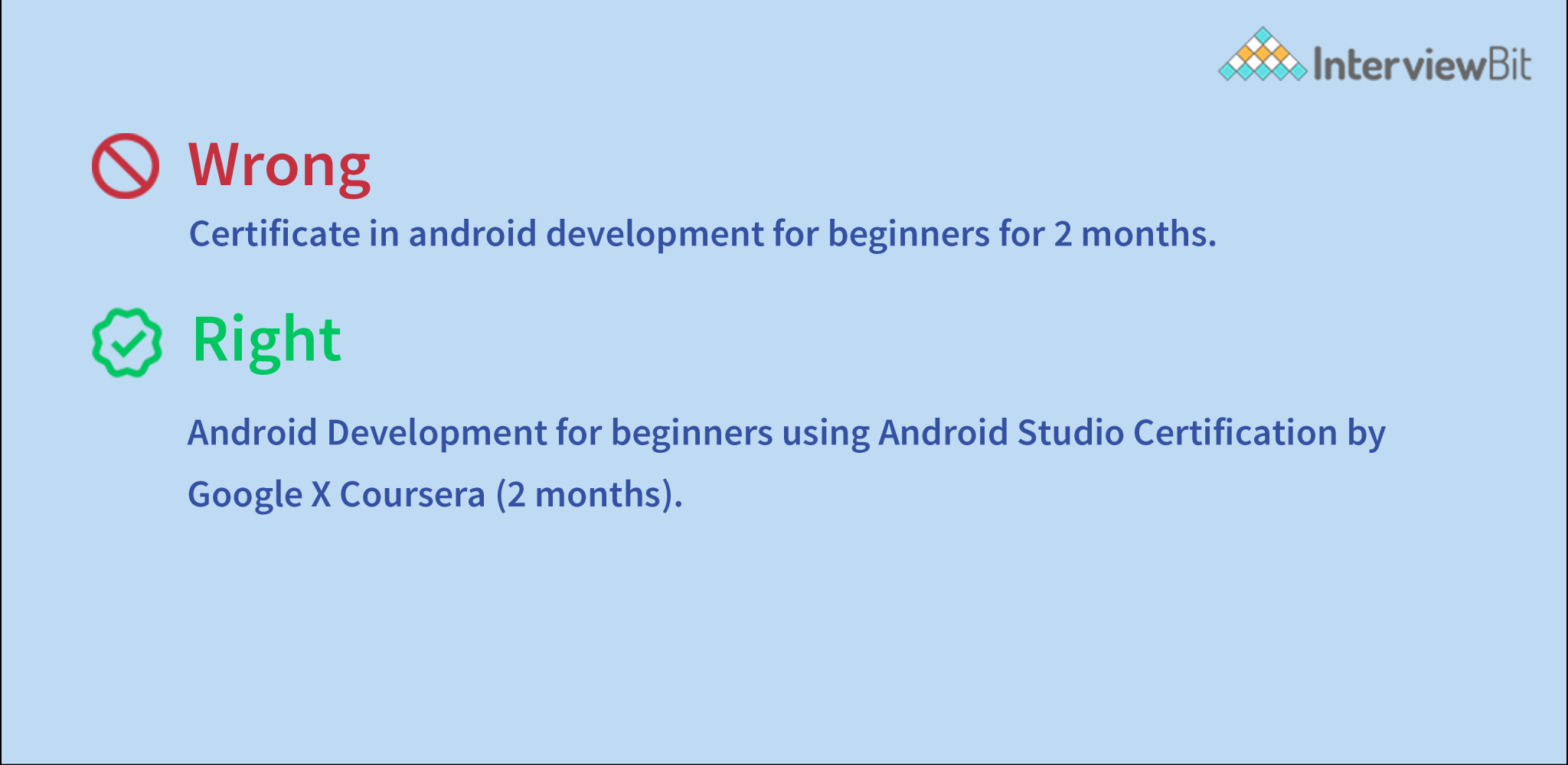 Android Developer Resume - Full Guide and Example - InterviewBit