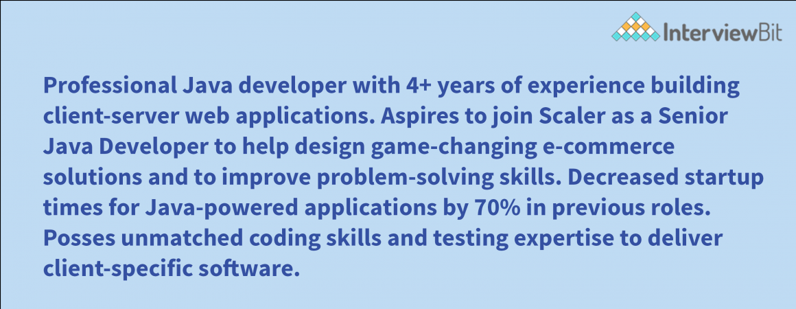 Java Developer Resume - Full Guide and Example - InterviewBit