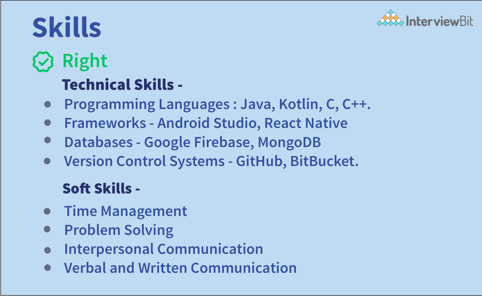 Android Developer Resume - Full Guide and Example - InterviewBit