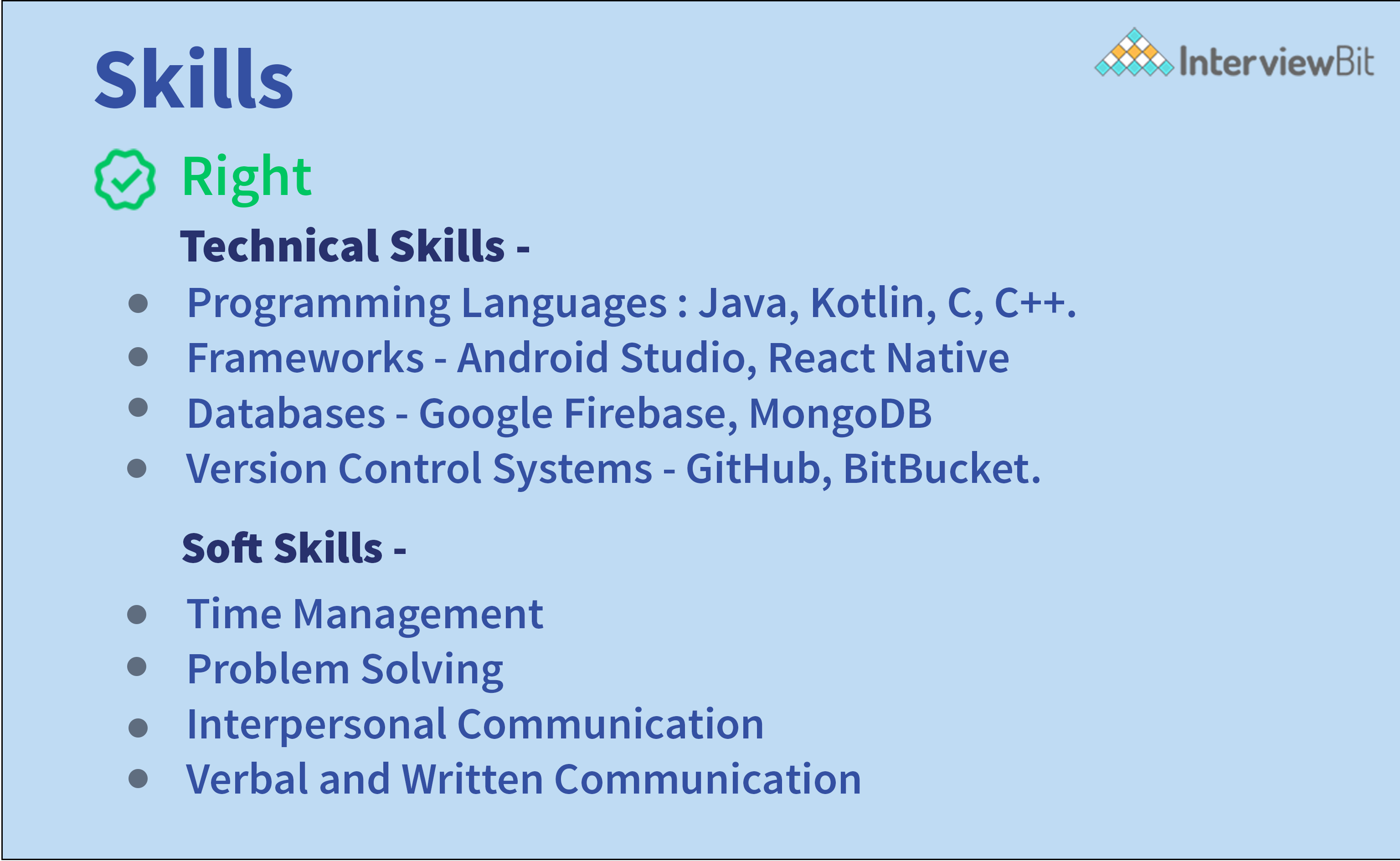 Android Developer Resume - Full Guide and Example - InterviewBit
